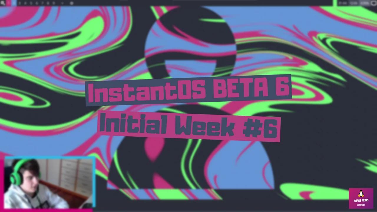 I had to stop the recording | InstantOS BETA 6 | Initial Week #6 FINALE