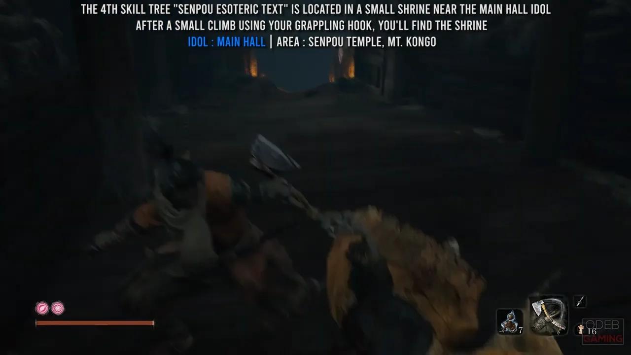 SEKIRO SHADOWS DIE TWICE - 4th Skill Tree Senpou Esoteric Text Location ...