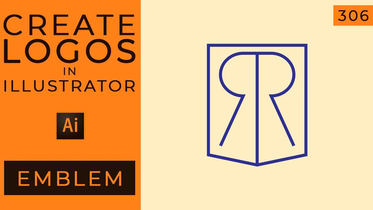 Create an emblem logo design in Adobe Illustrator