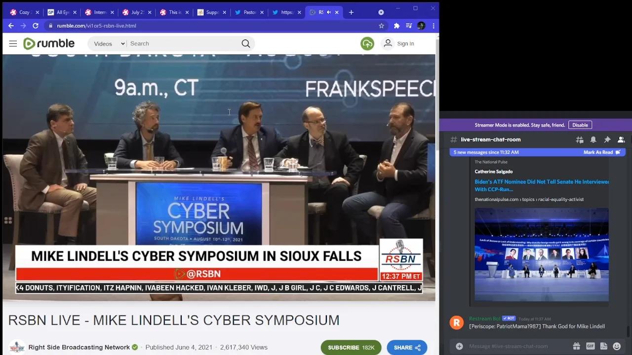 This is the first 5.5 hours of the Cyber Symposium on 8-17-21 hosted by ...