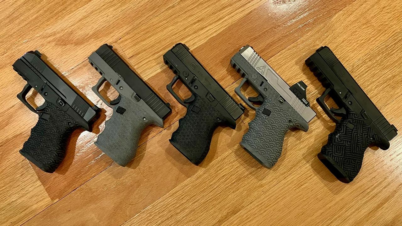 PP43PP - 3D printable Glock 43X frame with ergonomic grip