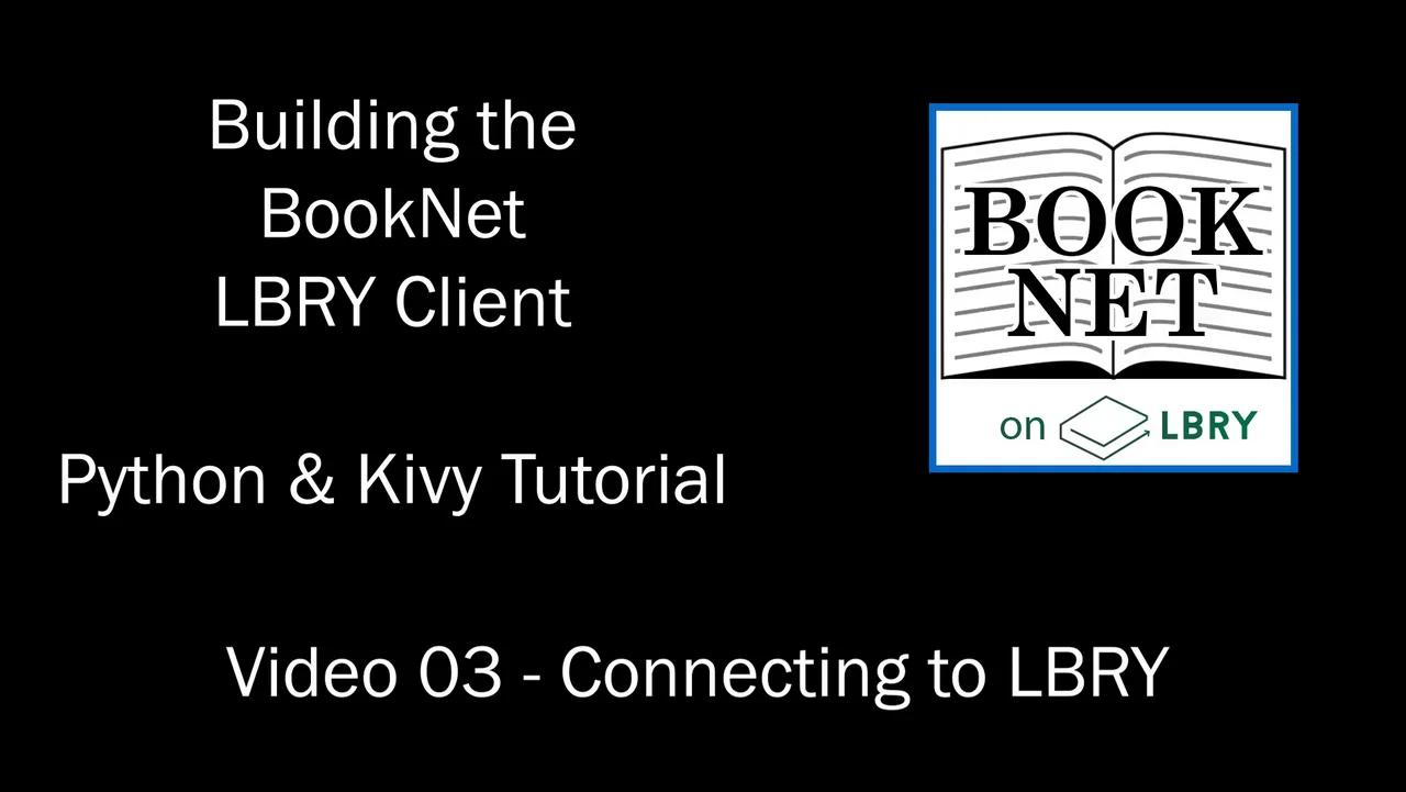 BookNet - Lesson 03 - Connecting to LBRY