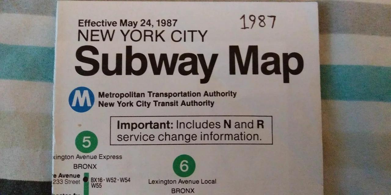The May 1987 NYC Subway Map