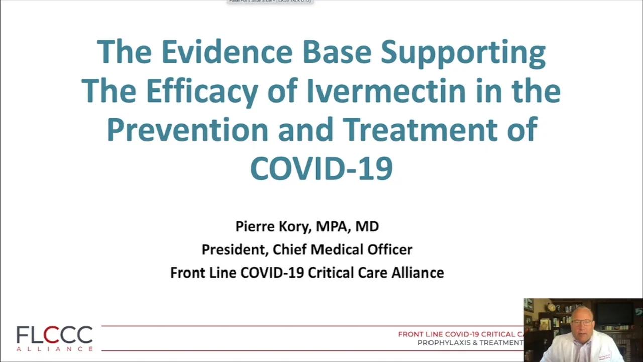Dr. Pierre Kory Presents the Evidence Base Supporting the Efficacy of ...