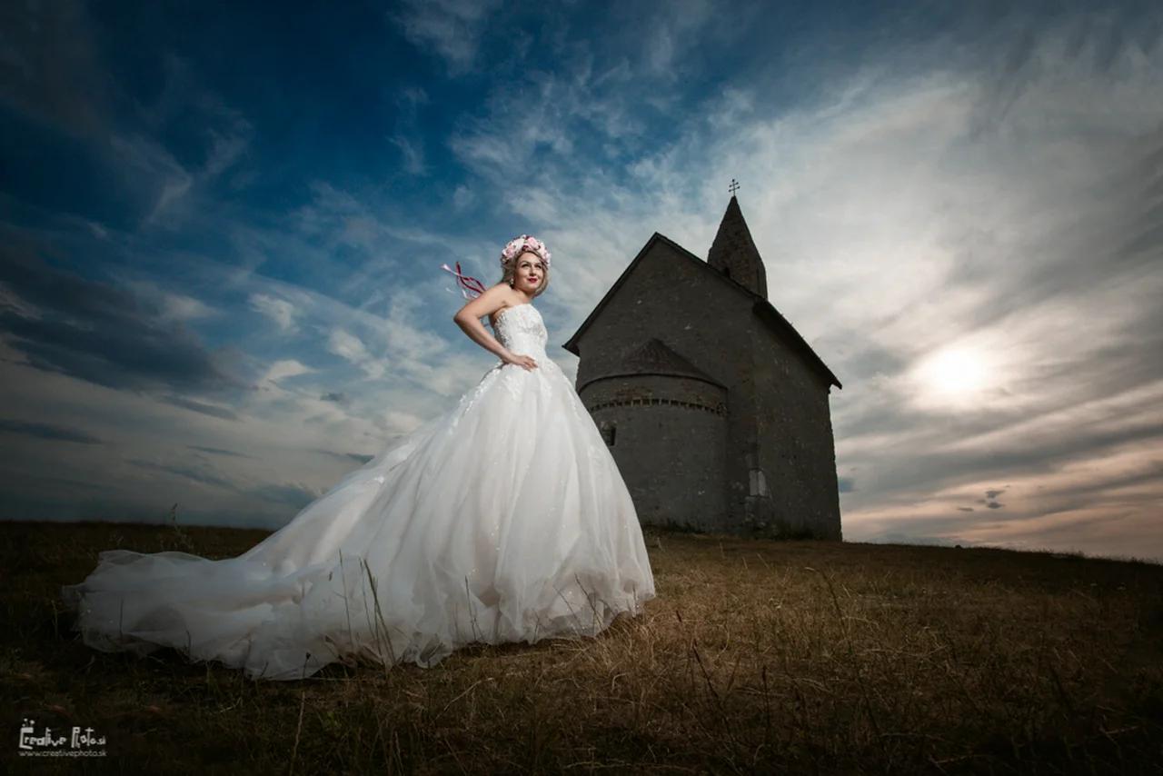 bride at the church