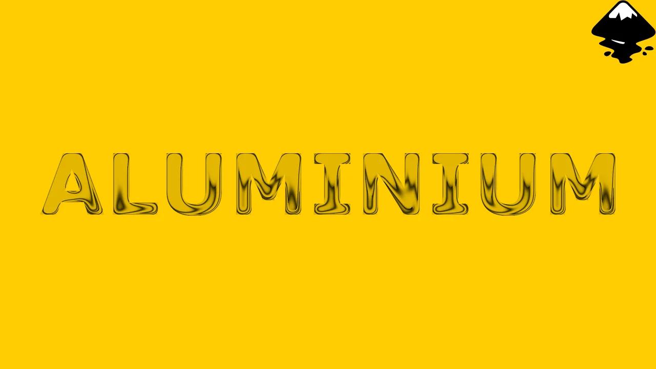 How to create an Aluminium Text Effect in Inkscape