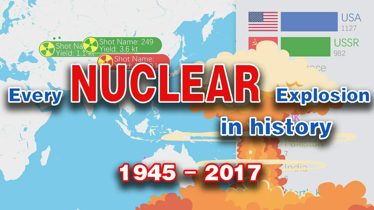 Every Nuclear Explosion in History (1945-2017)