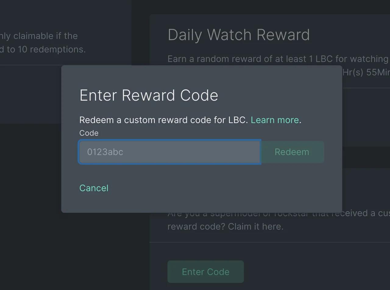 A Custom Reward Code For Everyone