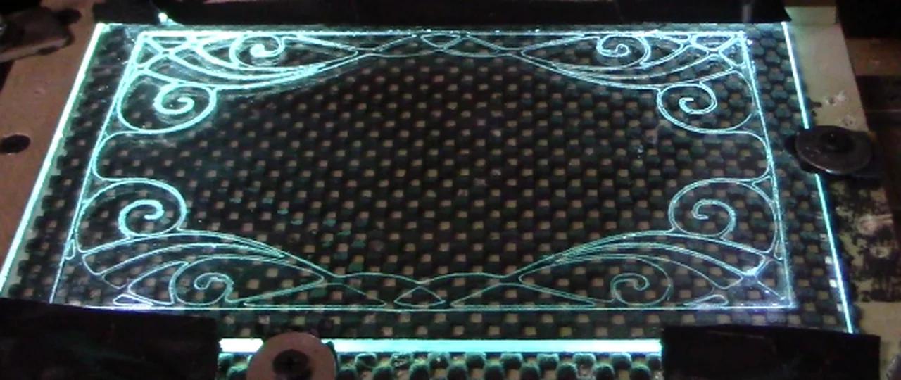 Etching a Glass Pane with 3018 CNC and Homemade Diamond Drag Bit - Art ...