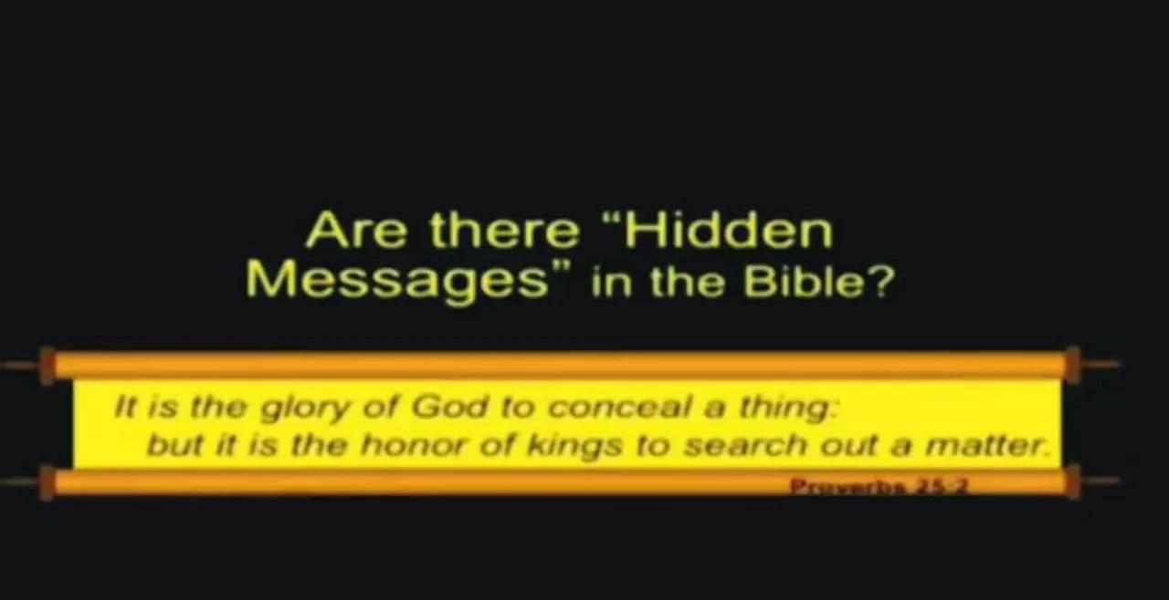 Are There Hidden Messages In The Bible Pt 1 Dr Chuck Missler