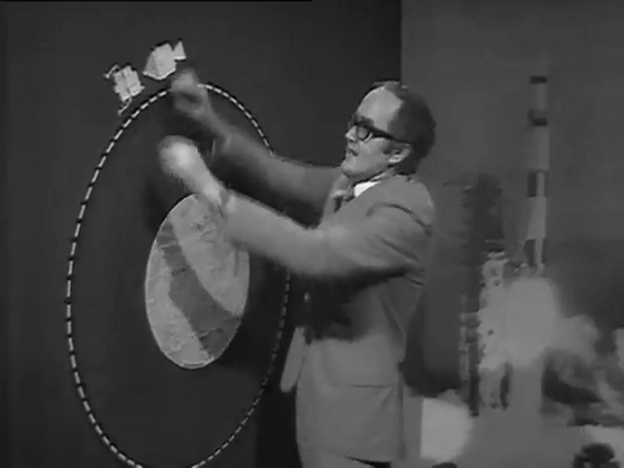 James Burke shows off the swanky new BBC Space Studio (1970)