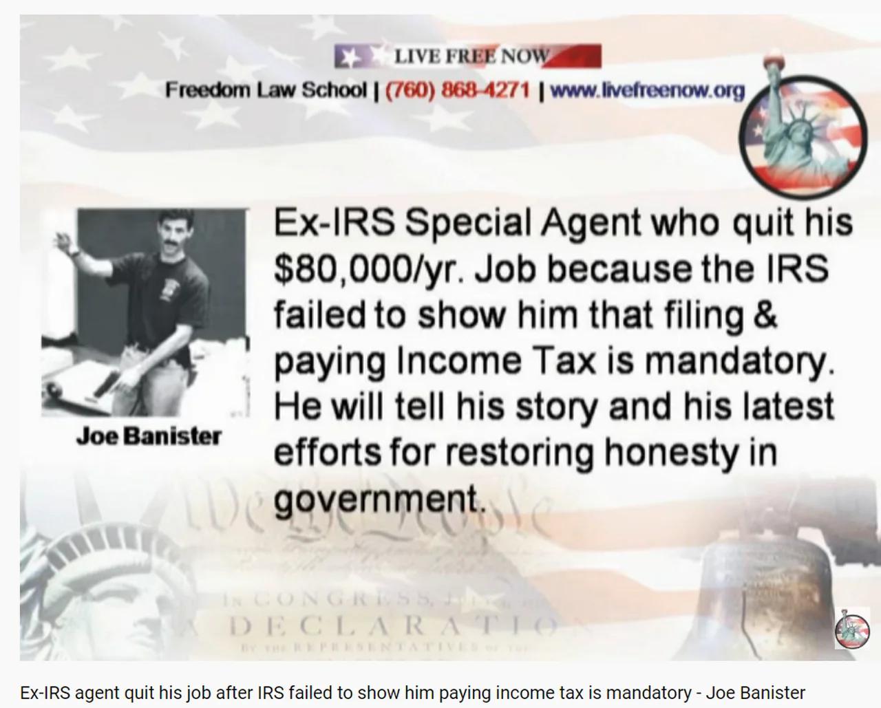 EX-IRS AGENT QUIT HIS JOB AFTER IRS FAILED TO SHOW HIM PAYING INCOME ...