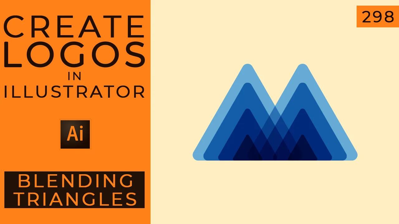 Create a triangle blend logo design in Adobe Illustrator
