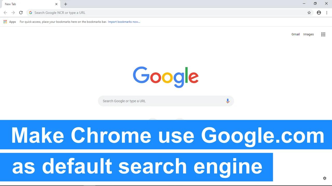 How to make Google Chrome use google.com as default search engine (step-by-step)