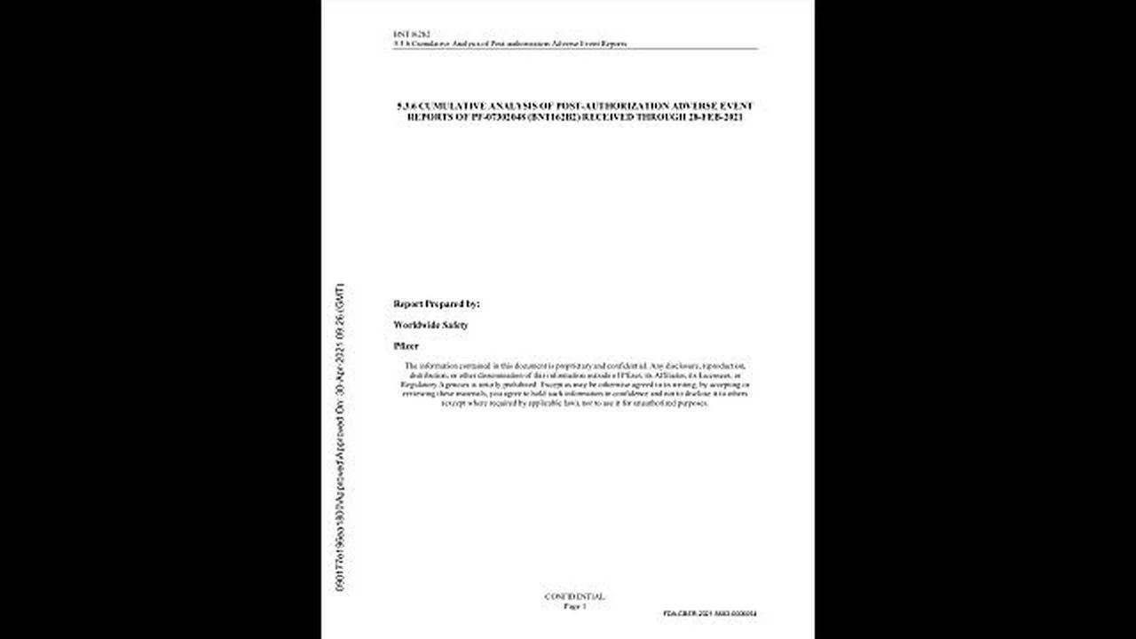 Pfizer - Cumulative Analysis Of Post-Authorization Adverse Event Reports Of Pf-07302048 ...