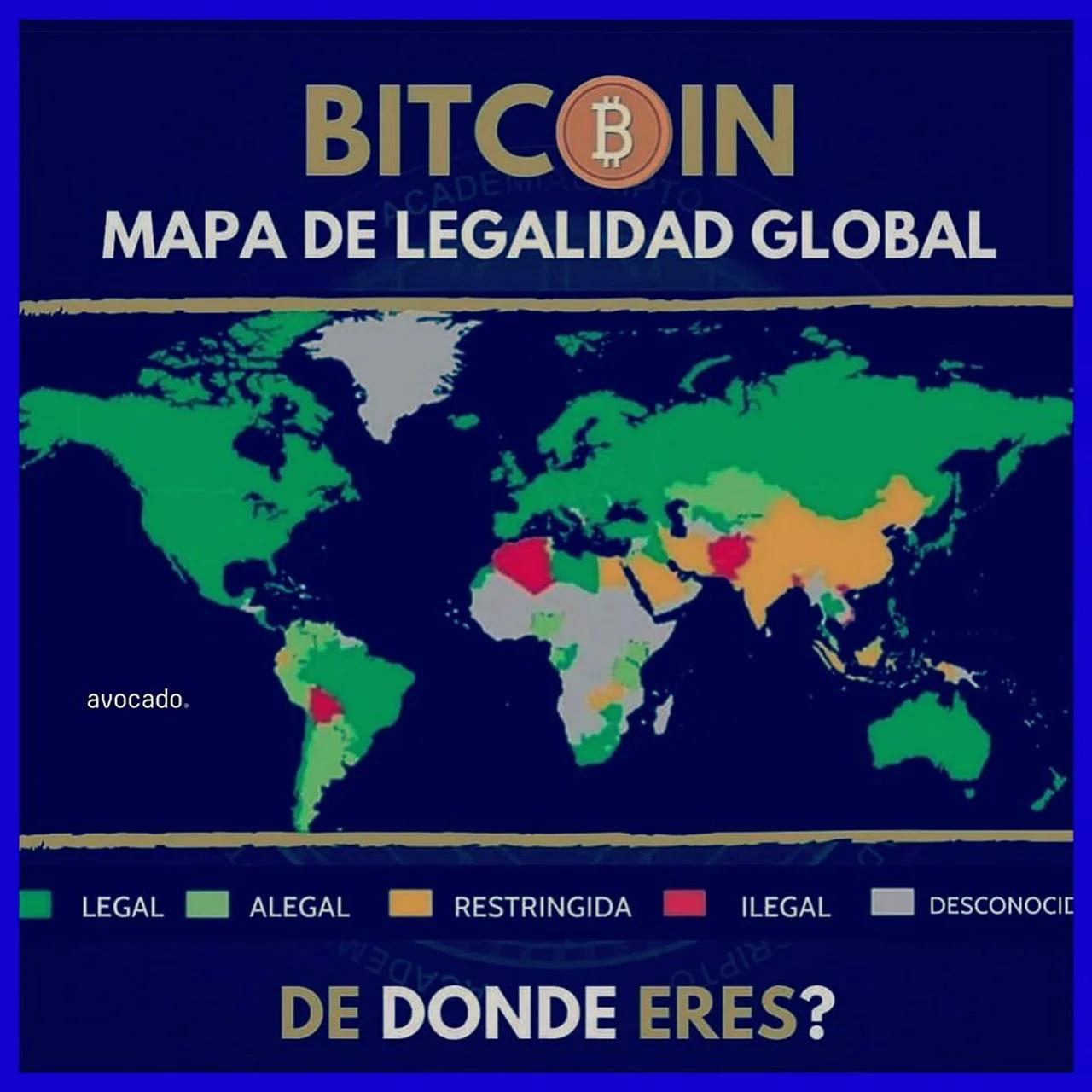 Conoce el mapa de legalidad de bitcoin