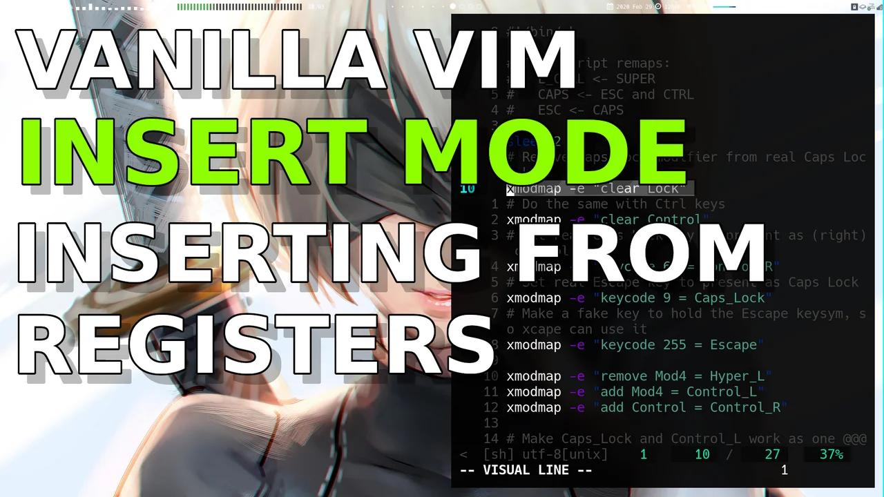 vim: Inserting from registers