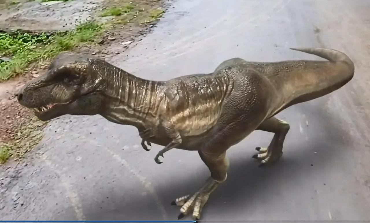 Dinosaur in real life - T-Rex walking