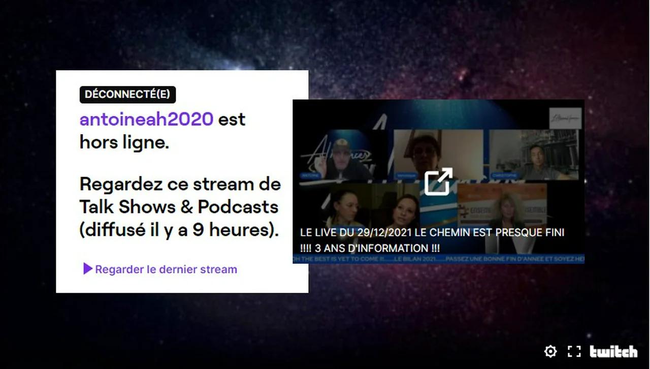 AH2020 LE LIVE DU 29/12/2021 LE CHEMIN EST PRESQUE FINI