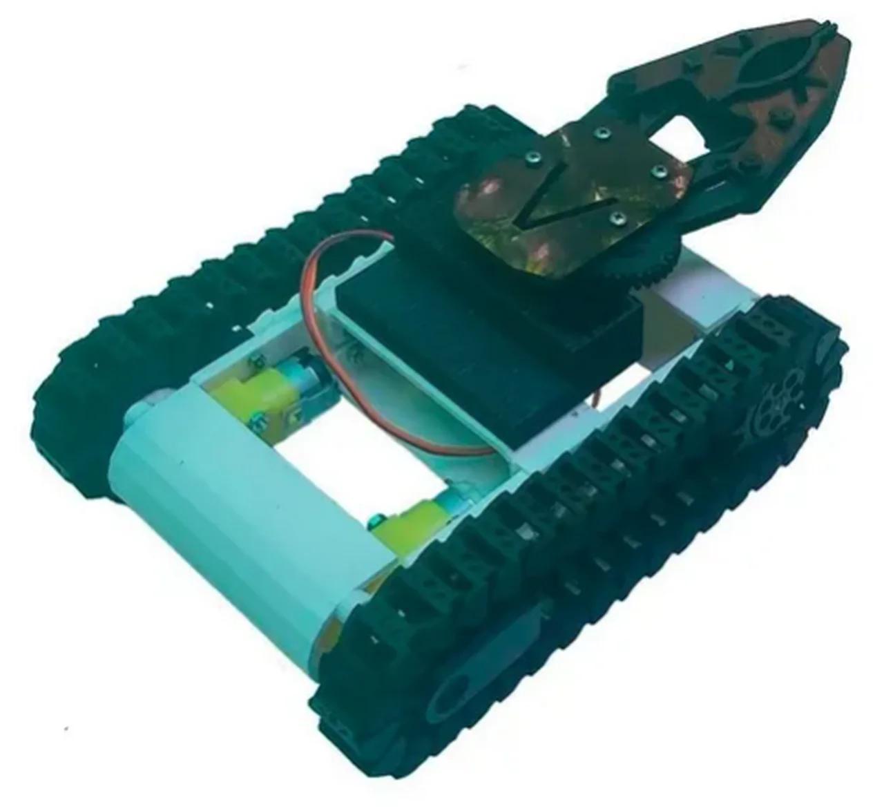 Ensamble Chasis Robot Oruga doble motor Dc