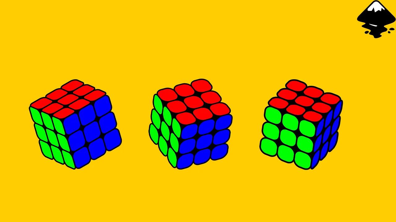 How to create Rubik's Cubes in different angles in Inkscape