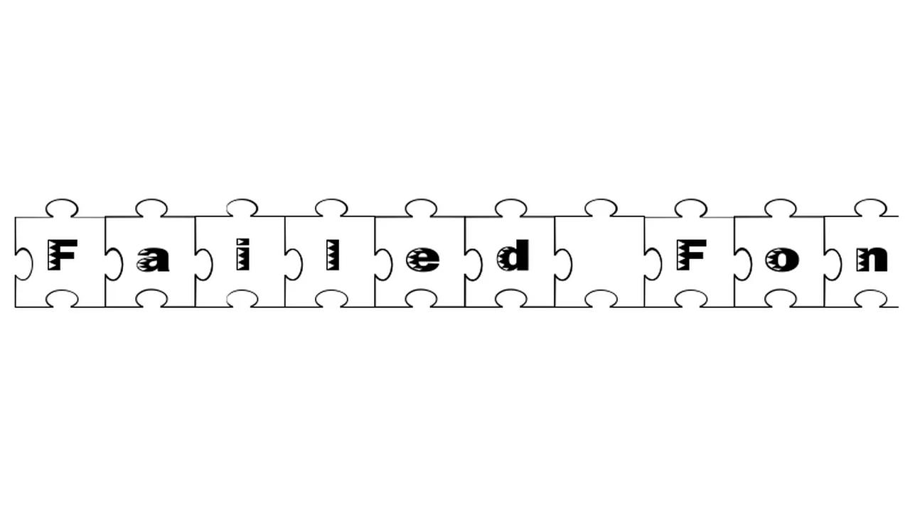 Failed Font 2 Jigsaw - Gem Fonts