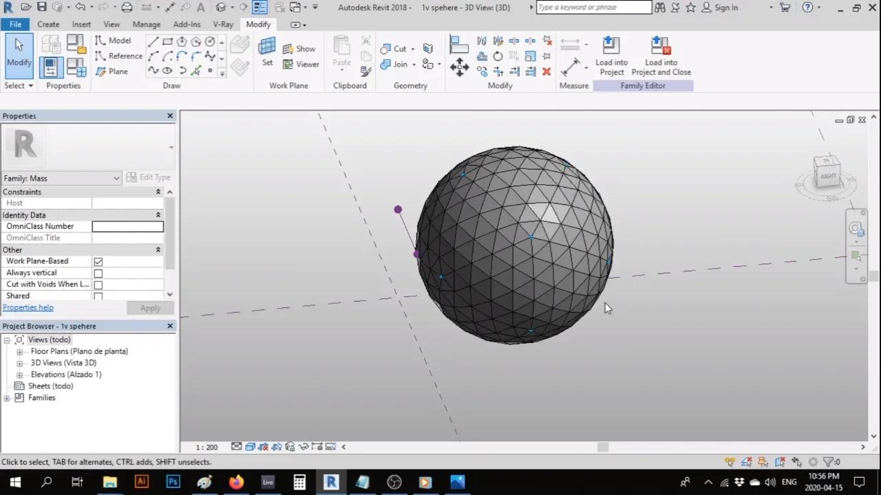 Designing a 5 frequencies Sphere in Revit (5/5)