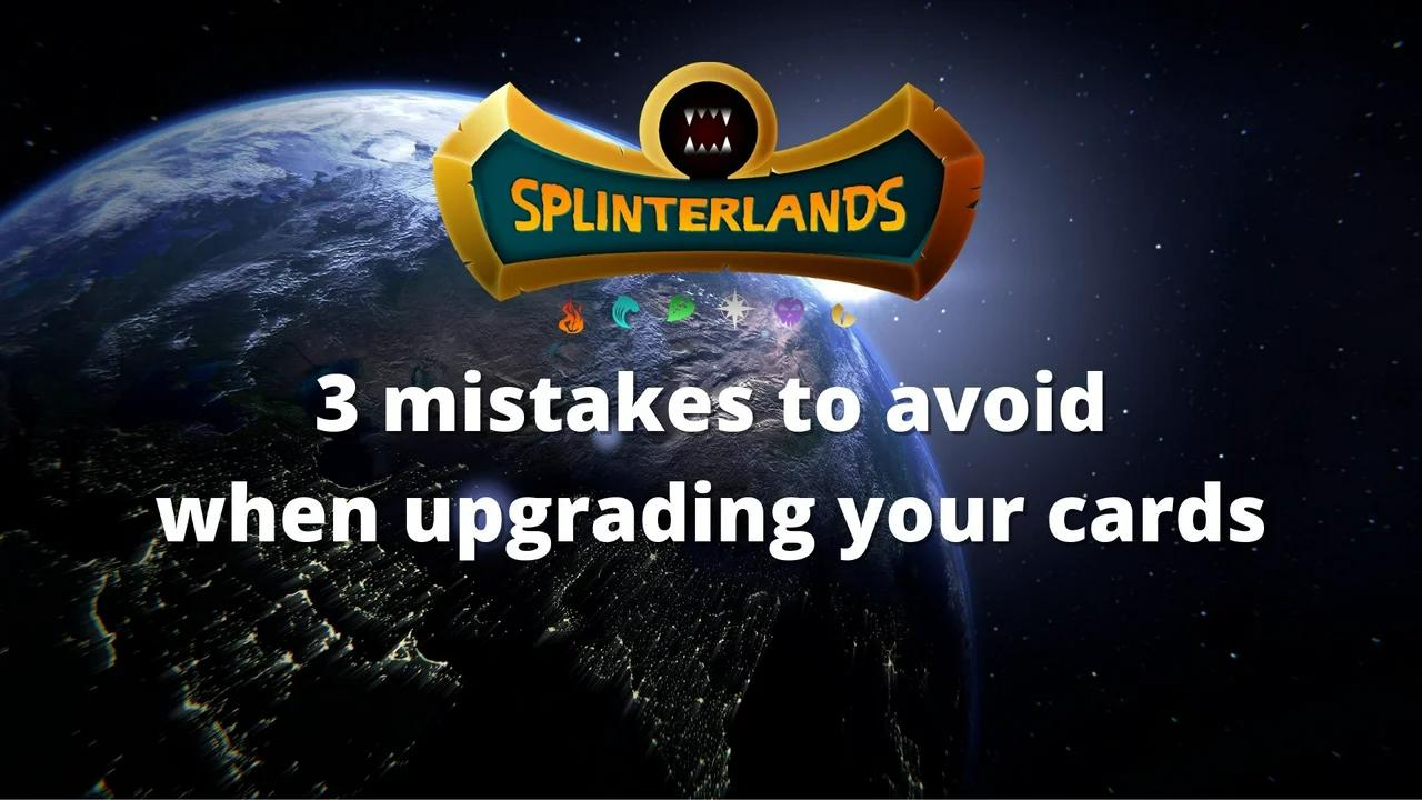 3 mistakes to avoid when leveling up your cards
