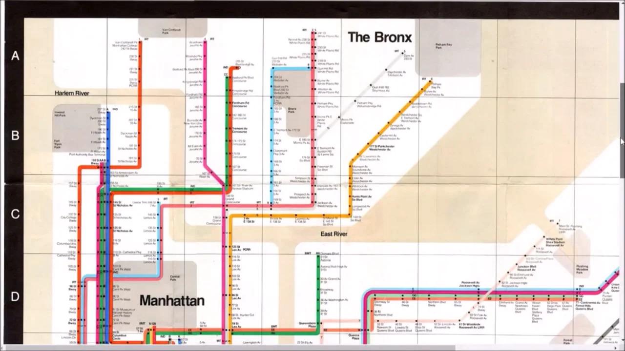 The 1972 NYC Subway Map