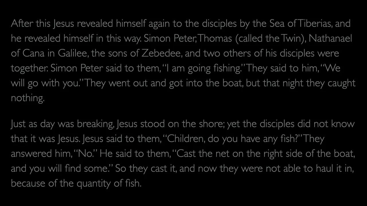 The Gospel Of John Chapter 21 The Gospel Of John Chapter 21