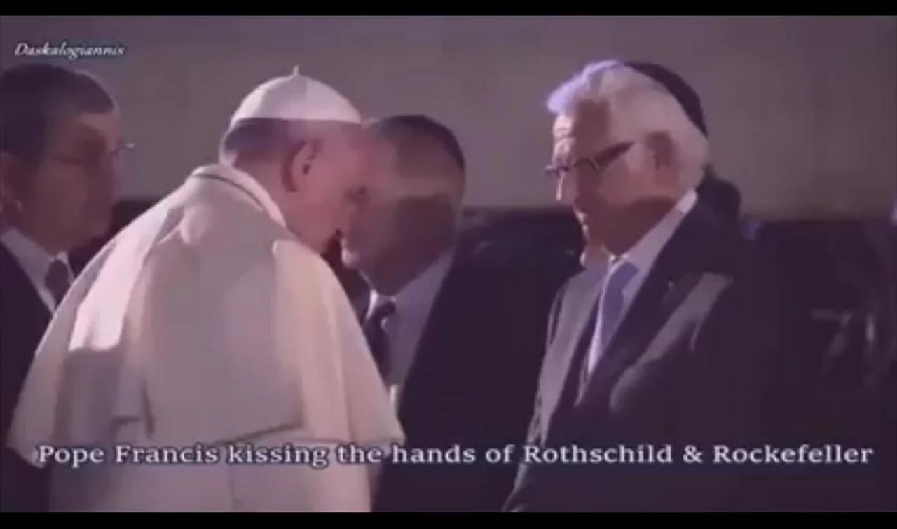 Pope - Pedo and Rothschild Rockefeller puppet spot