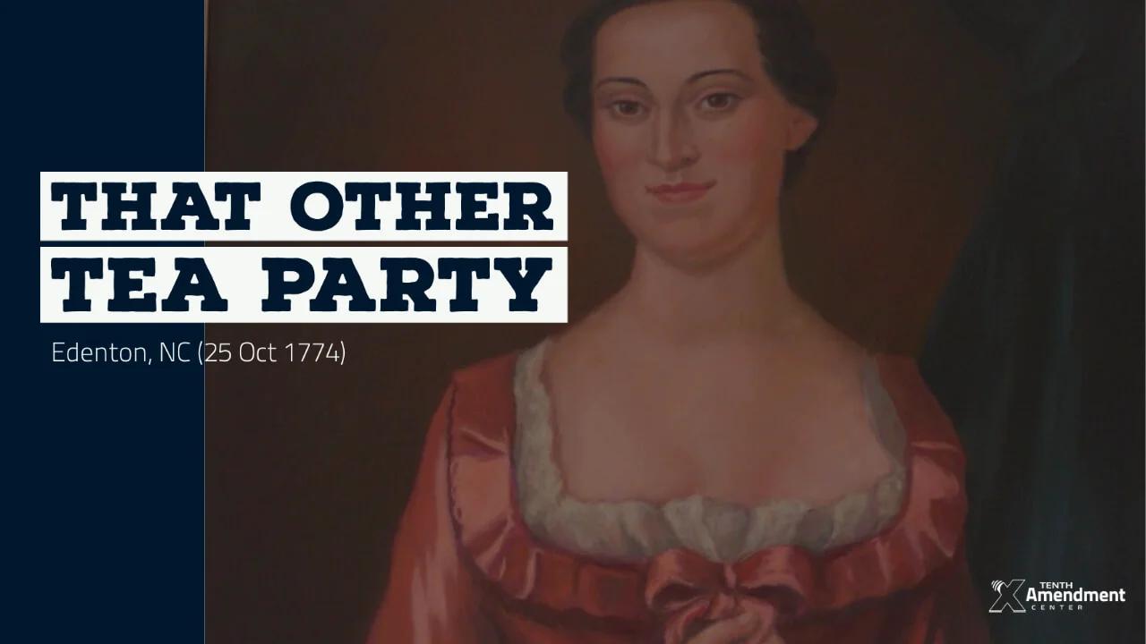 Edenton Tea Party: First Women's Political Demonstration in America