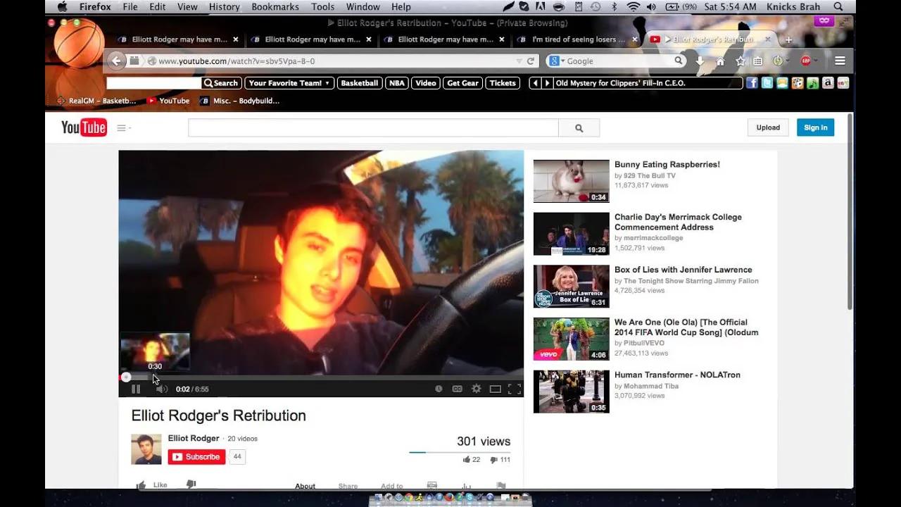 Elliot Rodger's Youtube (4-05-14) Windy day at the Overlook, with my ...