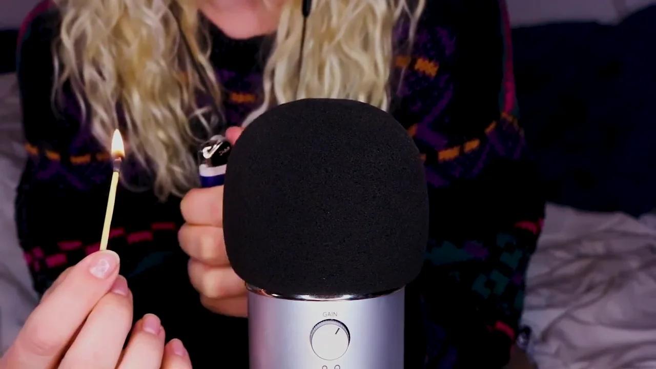 ASMR BRUSHING TAPPING MATCHES LIGHTER