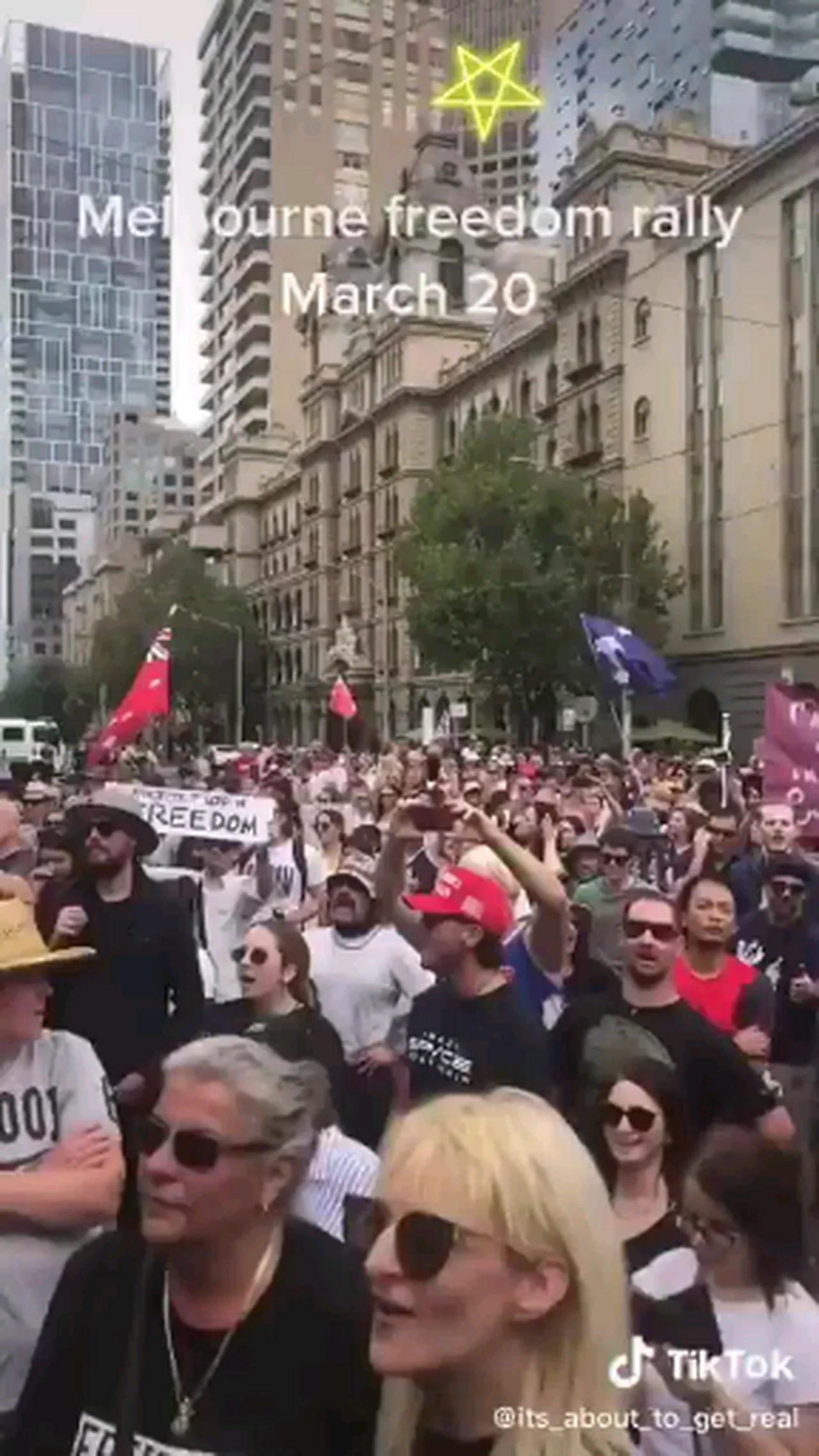 Melbourne freedom rally March 20 2021