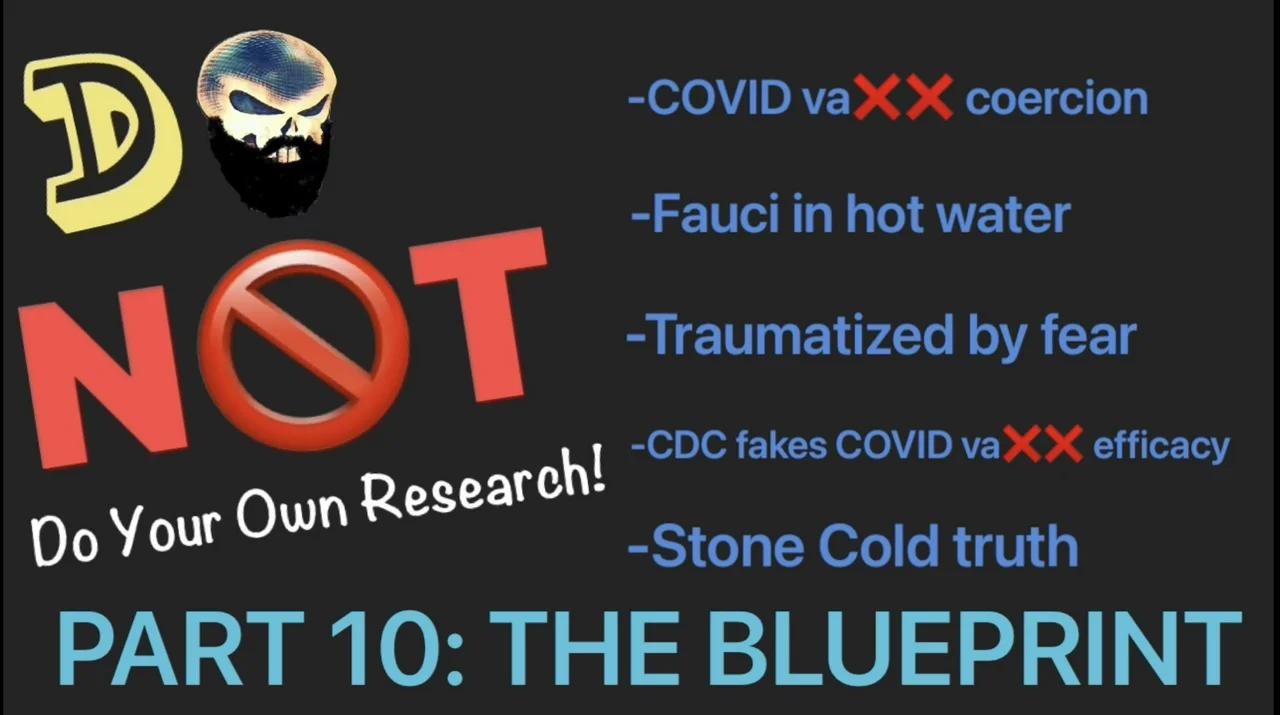 Do Not Do Your Own Research! Part 10: The Blueprint