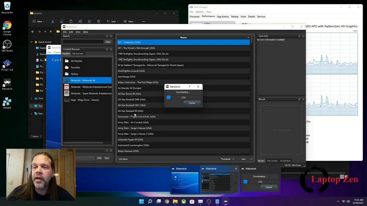 Setting up RetroArch and looking over some of the many options it offers.