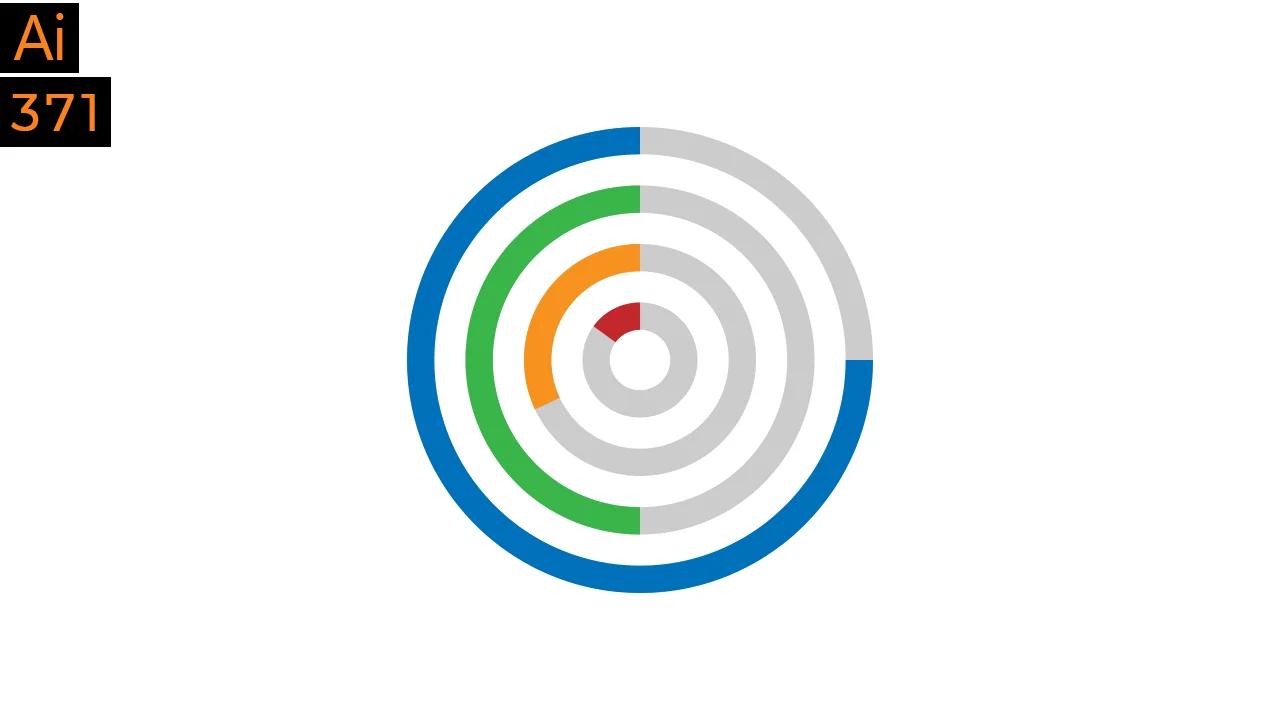 Create a circle bar chart in Adobe Illustrator