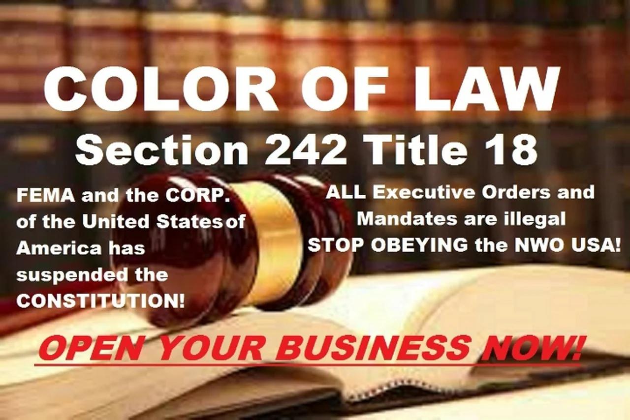 Color of Law Section 242 Title 18