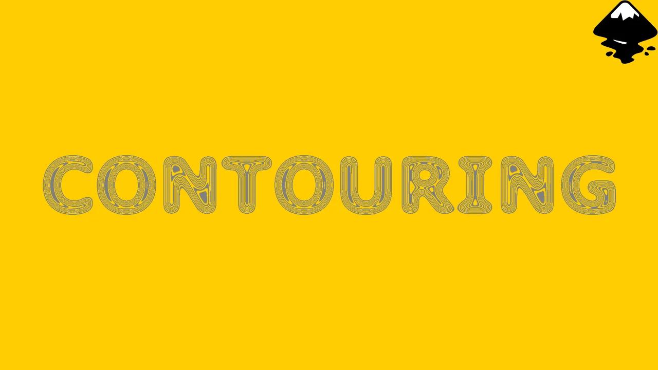 Create a contour text effect in Inkscape