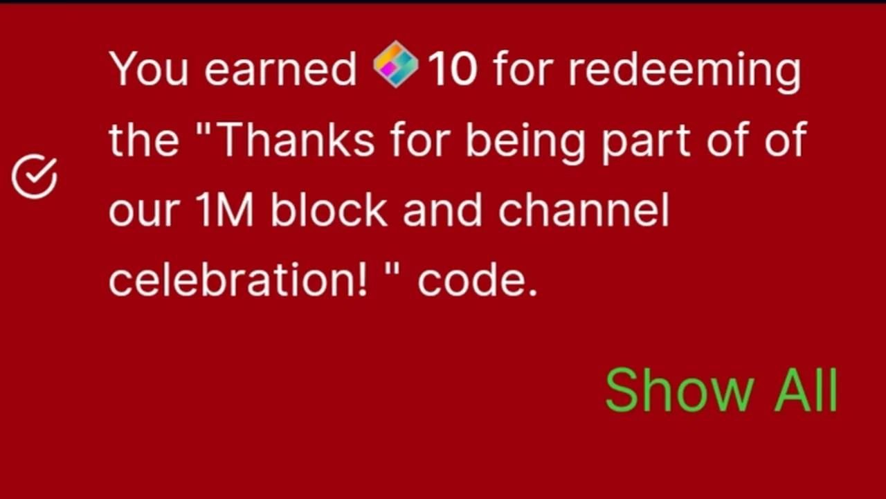 Reward code for 10LBC