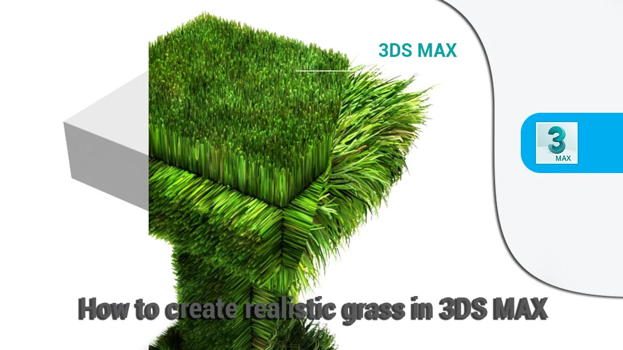 Basic Course | How to create grass in Autodesk 3DS MAX + V-ray