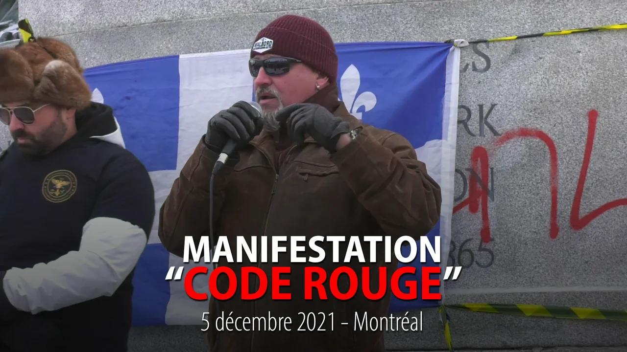 MANIFESTATION "CODE ROUGE" MONTRÉAL - 5 DÉCEMBRE 2021
