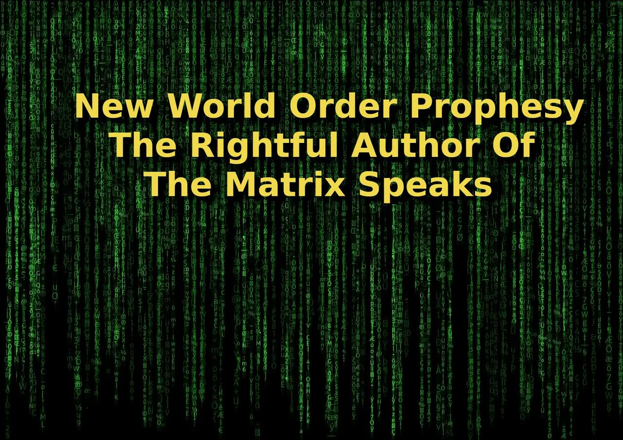 Matrix Screenwriter: “My Screenplay Prophesized the New World Order ...