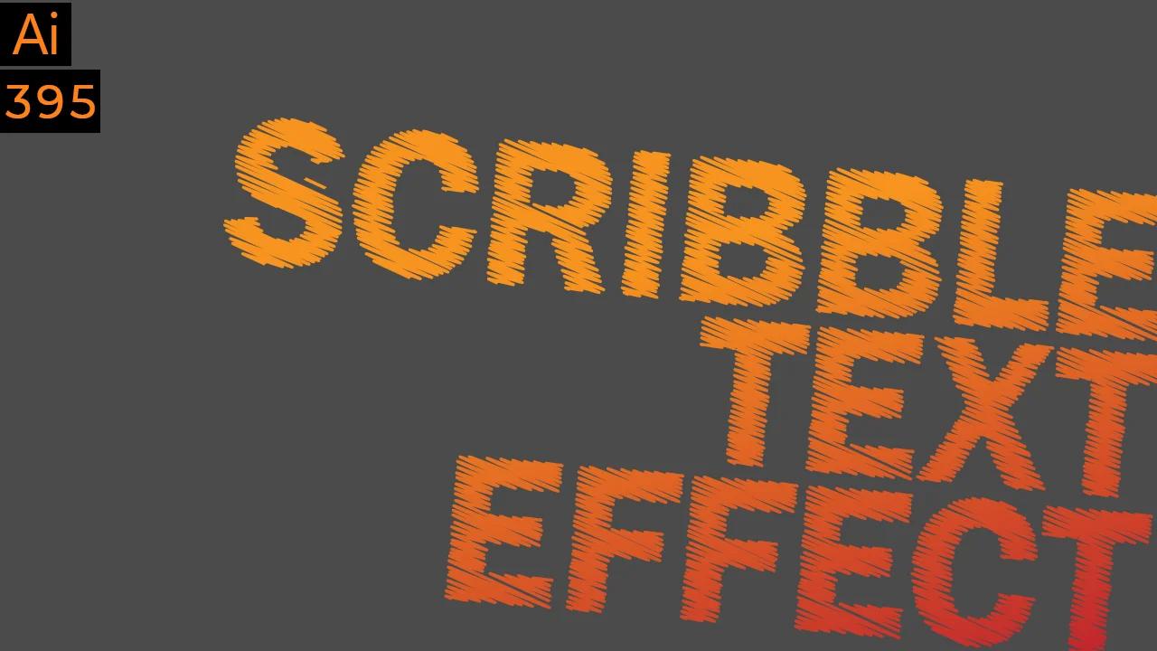 How to create a Scribble text effect in Adobe Illustrator