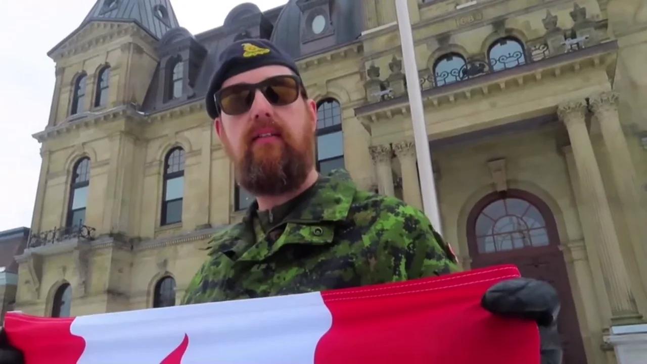 Canadian Armed Forces Army Major Stephen Chledowski at N.B. Legislature