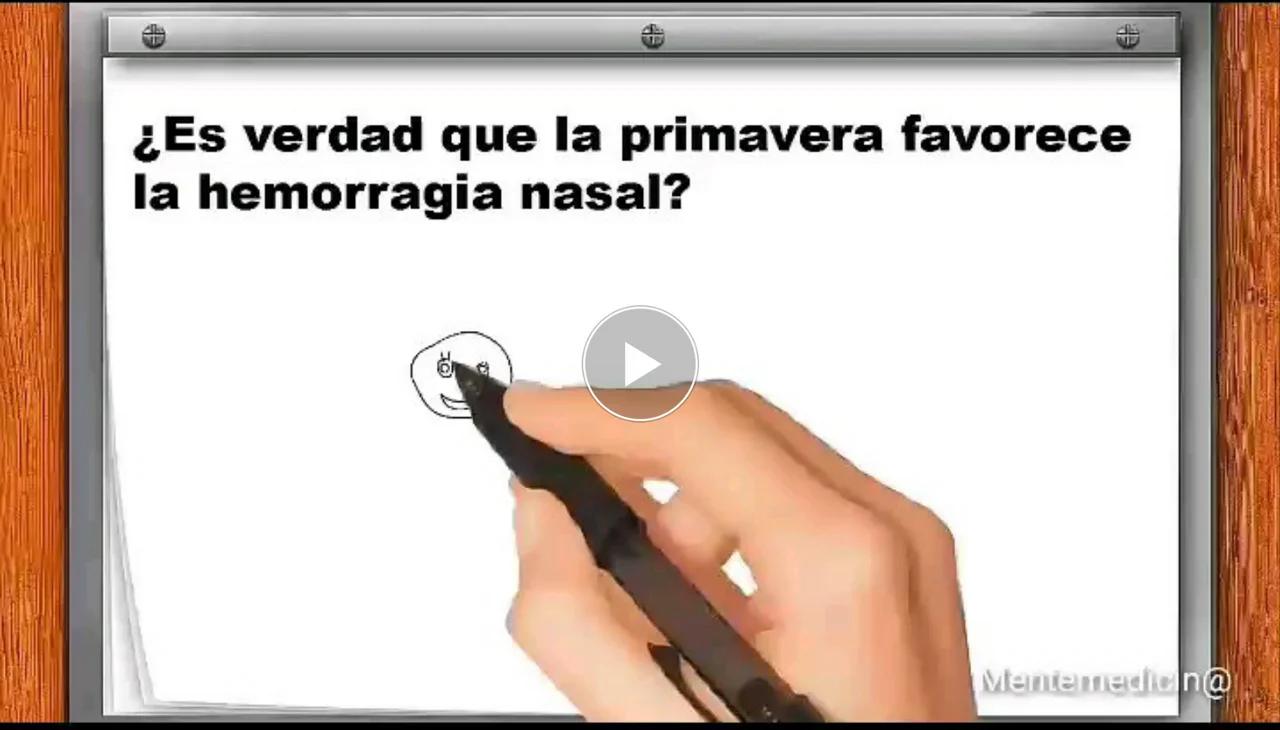 La epistaxis o hemorragia nasal o rinorragia