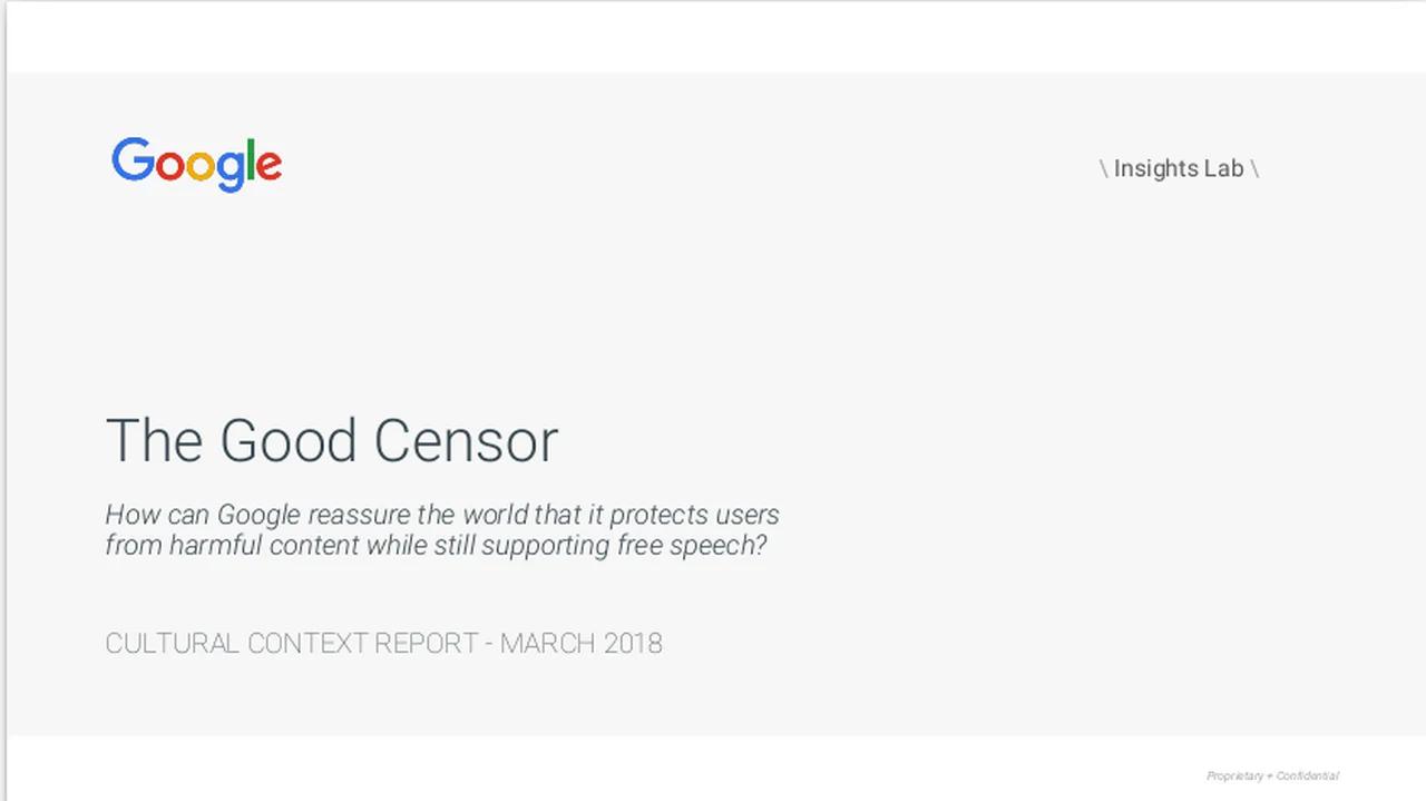The Good Censor (Google Insights Labs) ****PLEASE SHARE THIS!****