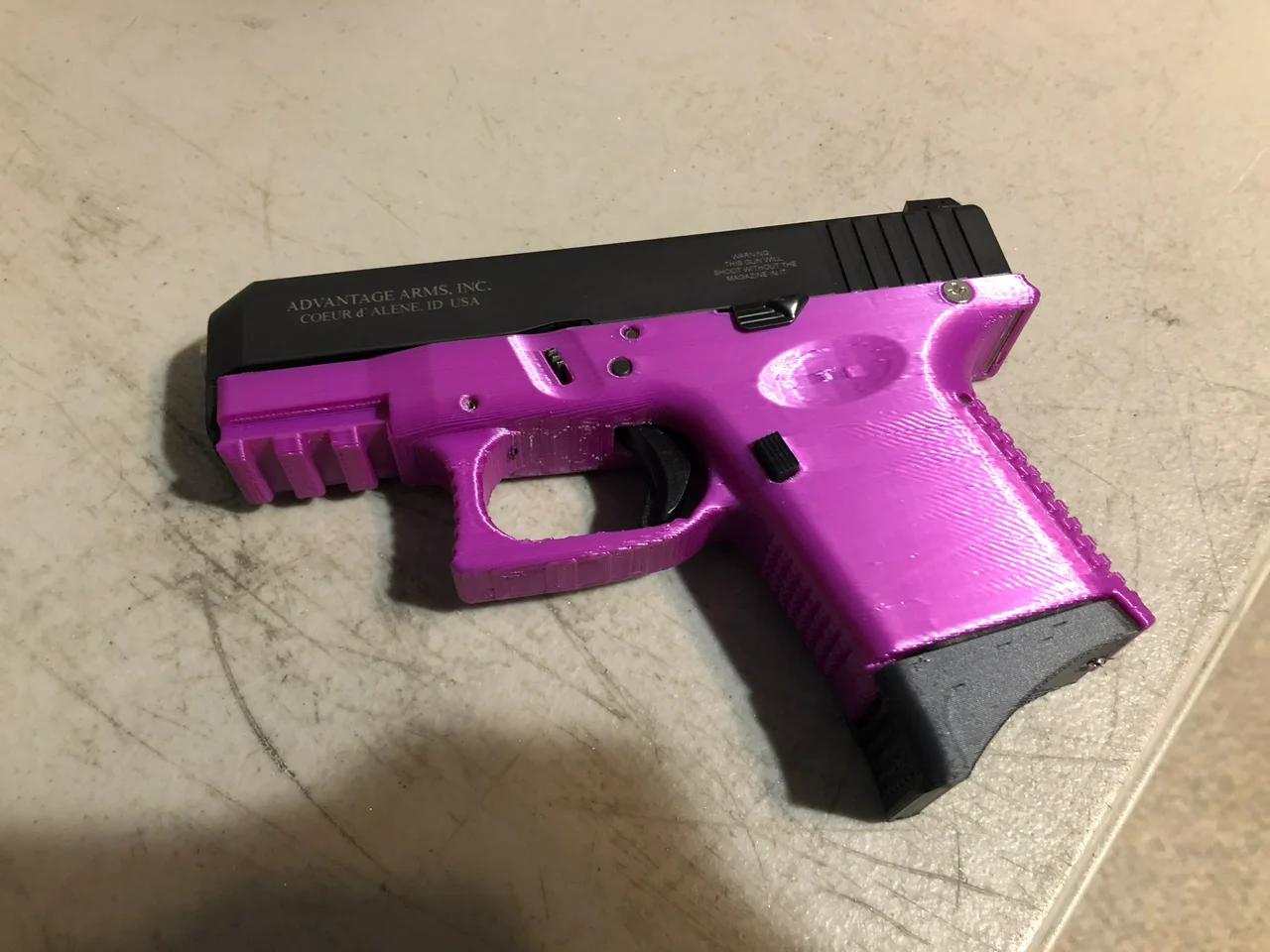 Freeman's G26 3d Printable Glock Frame - DIY Rail System