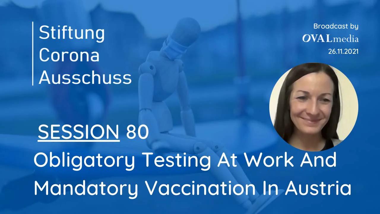 Dr. Maria Hubmer-Mogg | Session 80: Obligatory Testing At Work And ...